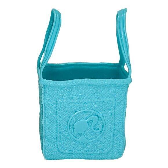Barbie | Toys | Vintage Barbie Doll Blue Textured Plastic Tote Bag ...